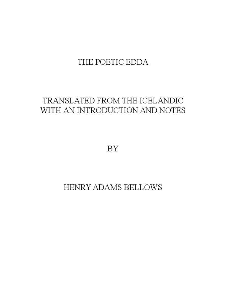 The Poetic Edda | PDF | Norse Mythology | Norse Paganism