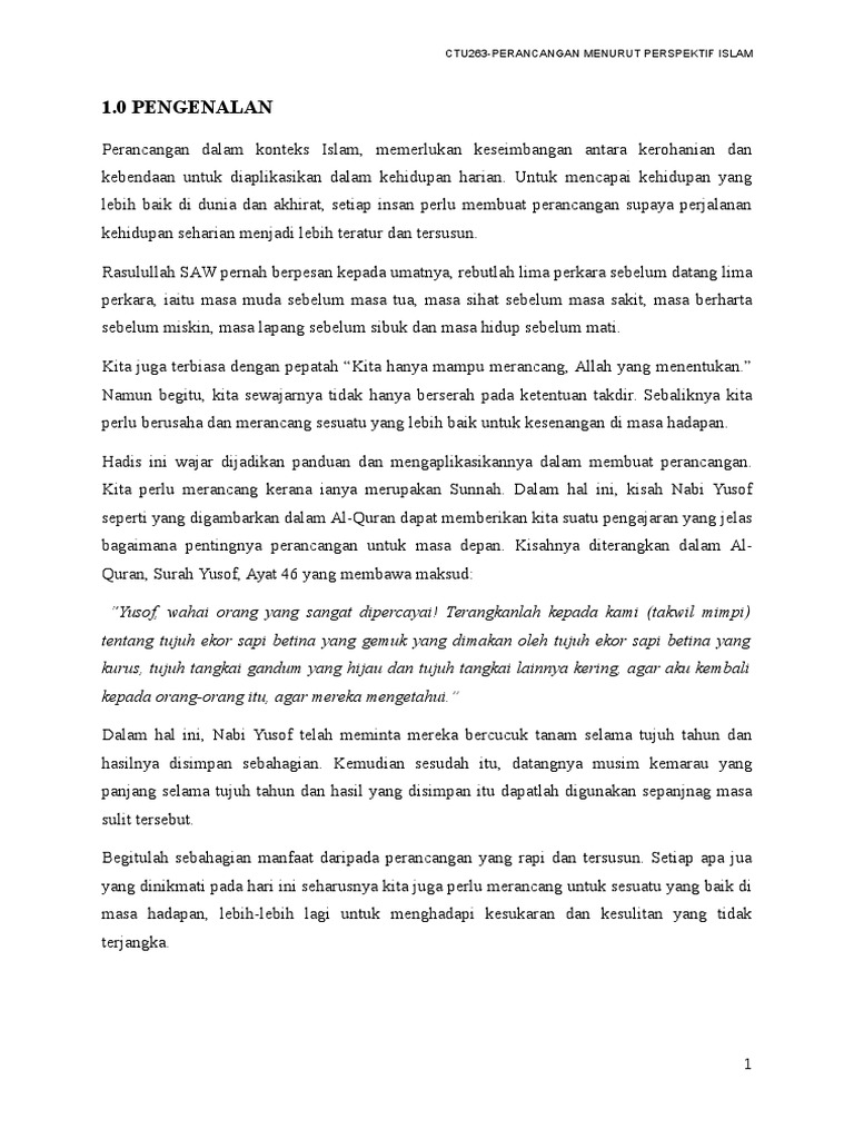 Kepentingan Merancang Masa Depan