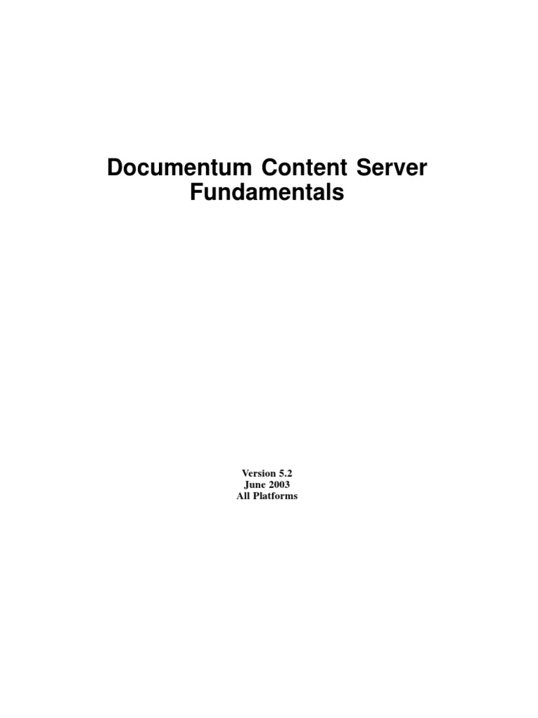 Content Server Fundamentals | PDF | Cache (Computing) | Databases
