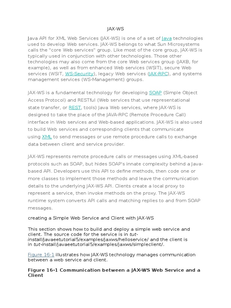 JAX Ws | PDF | Application Programming Interface | Web Service