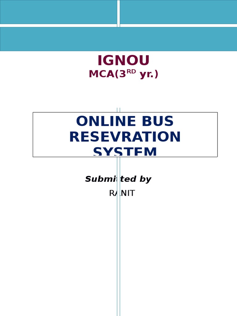 Online BUS Reservation System | PDF | Eclipse (Software) | Software ...