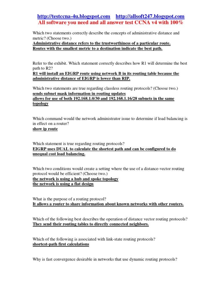 CCNA2 Chapter 3 v2 | PDF | Routing | Router (Computing)
