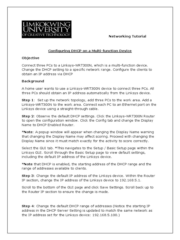 Networking Tutorial PDF | PDF | Ip Address | Tab (Gui)