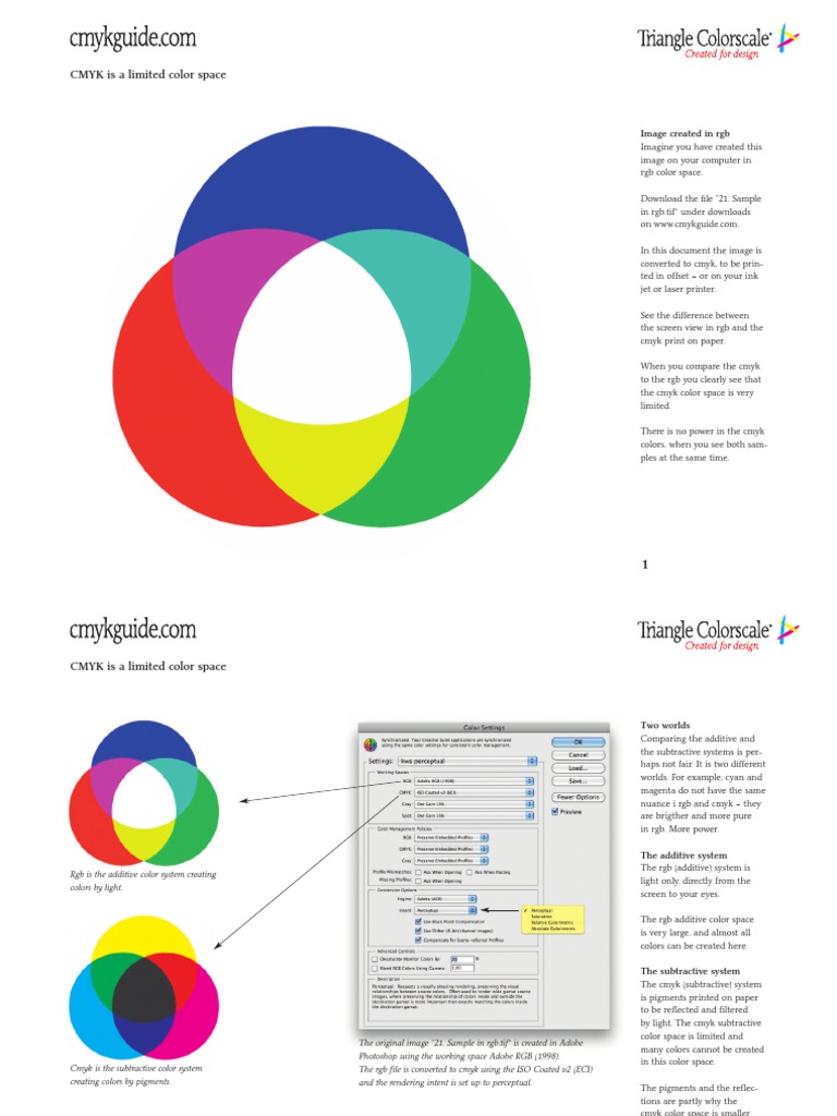 CMYK GUIDE CMYK Is A Limited Color Space | PDF | Rgb Color Model ...