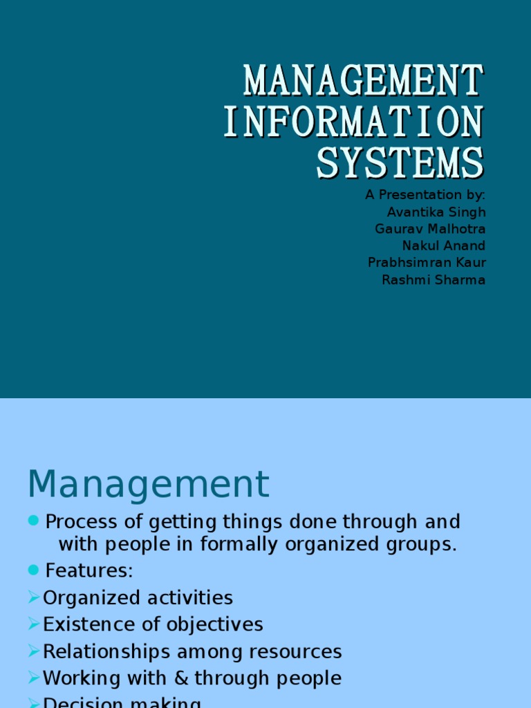 Management Information System | PDF | Management Information System ...