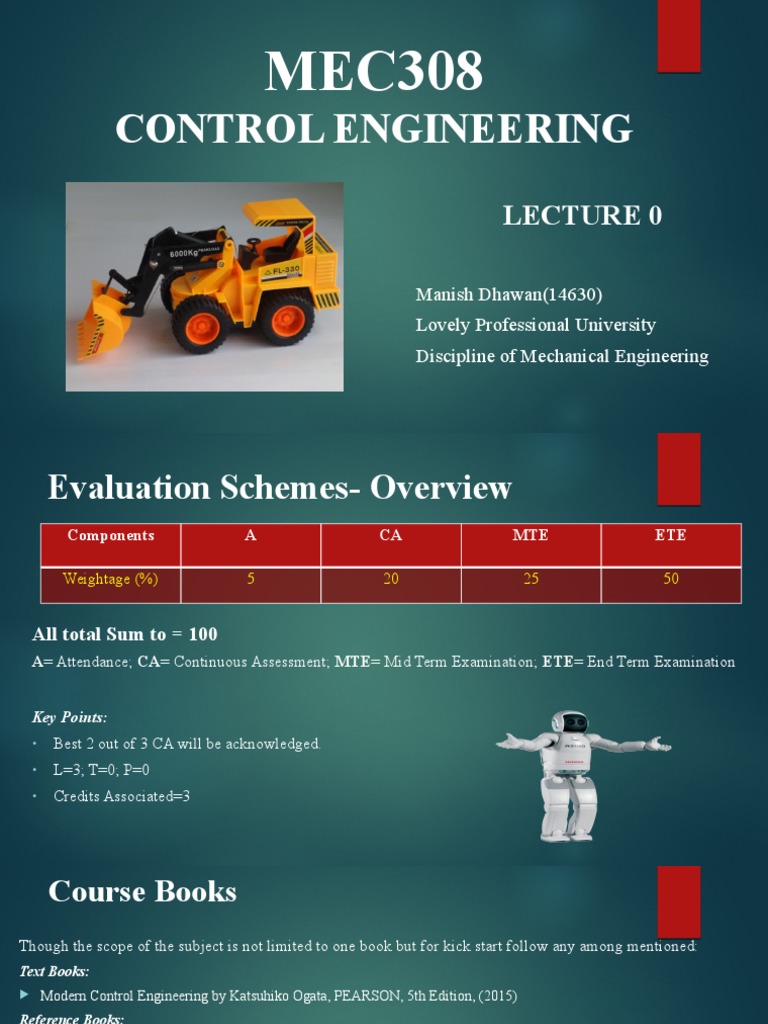 Control Engineering: Manish Dhawan (14630) Lovely Professional ...