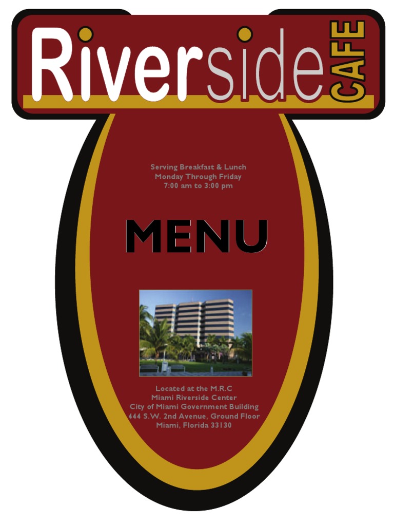 Riverside Cafe - Menu Handout June - 2012 | PDF | North American ...