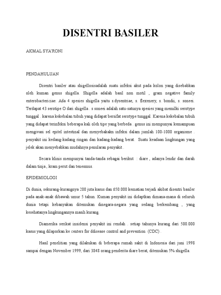 Disentri Basiler | PDF
