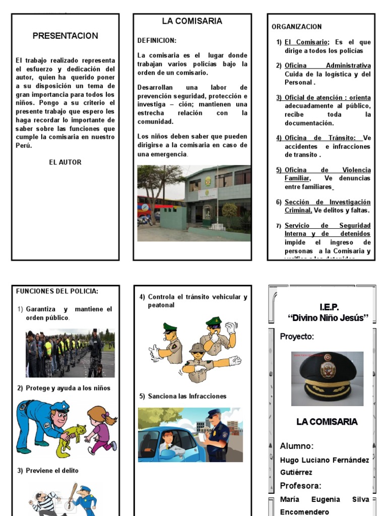 Triptico Comisaria | PDF