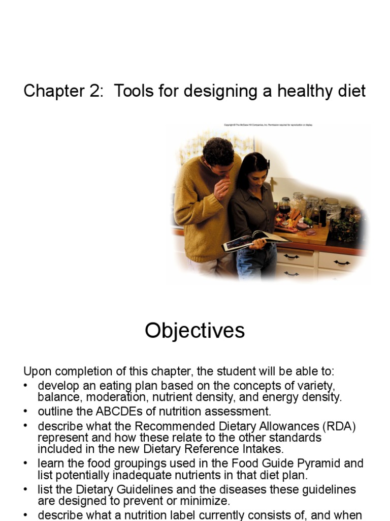 Chapter 2: Tools For Designing A Healthy Diet | PDF | Nutrition Facts ...