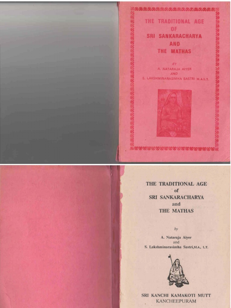 The Traditional Age of Sri Sankaracharya and The Mathas | Download Free ...