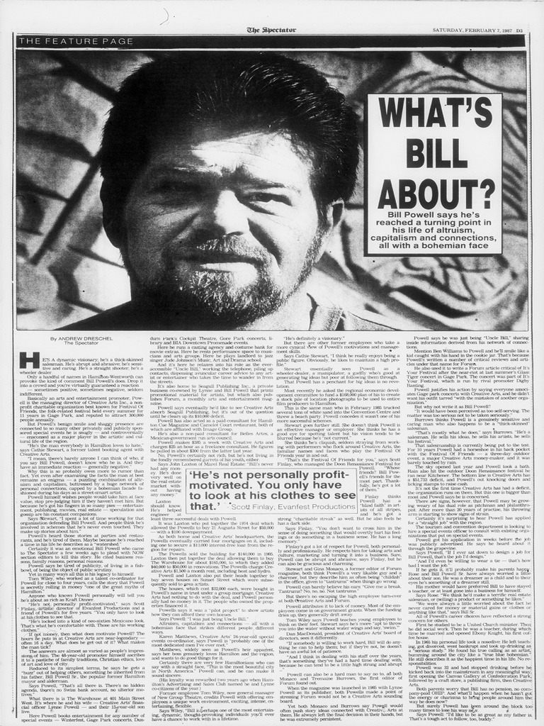 1983 Spectator Article On Bill Powell | PDF