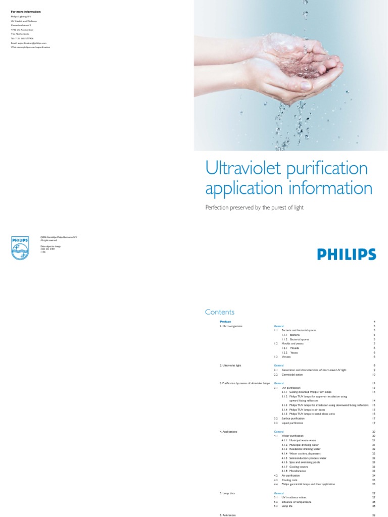 Philips UV Technology Brochure | PDF | Ultraviolet | Water Purification