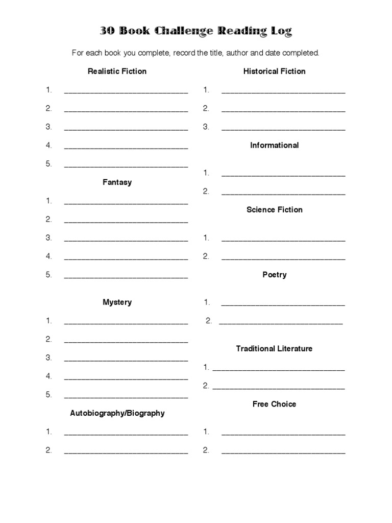 Bookchallenge 2 | PDF