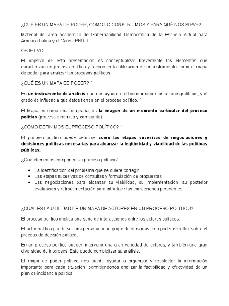 Qué Es Un Mapa de Poder | PDF