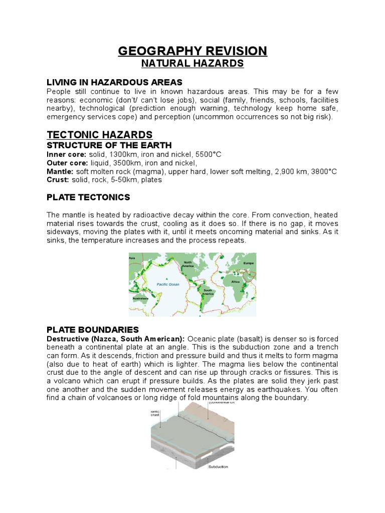 Geography - Natural Hazards | PDF | Plate Tectonics | Magma