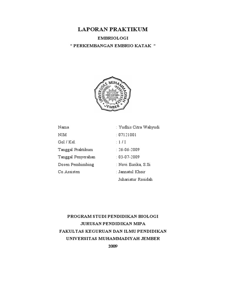 Laporan Embrio Katak | PDF