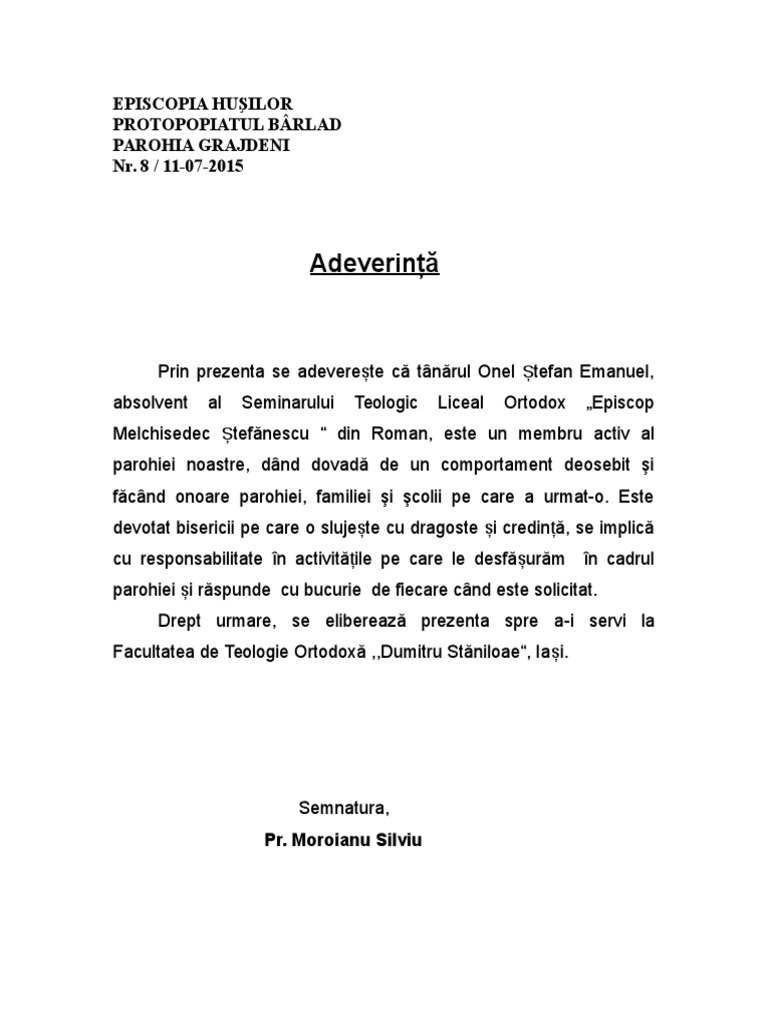 Model Adeverinta Vechime Pdf : Model adeverinta vechime