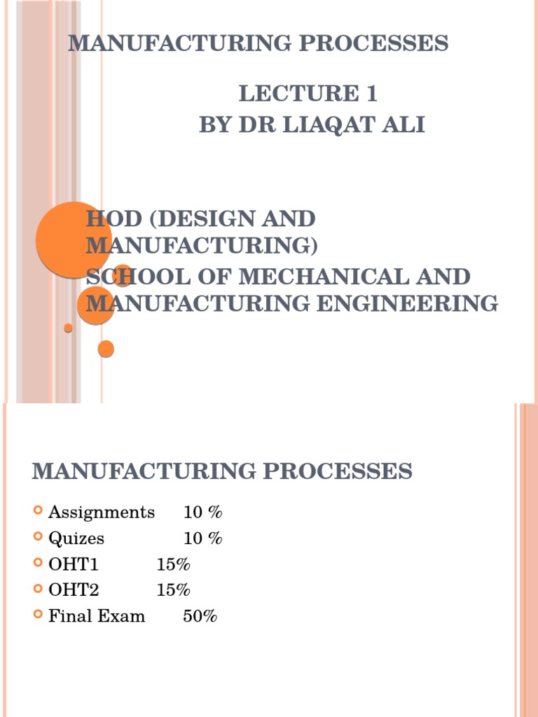 Manufacturing Processes Types | PDF | Casting (Metalworking) | Machining Manufacturing Processes Types | PDF | Casting (Metalworking) | Machining