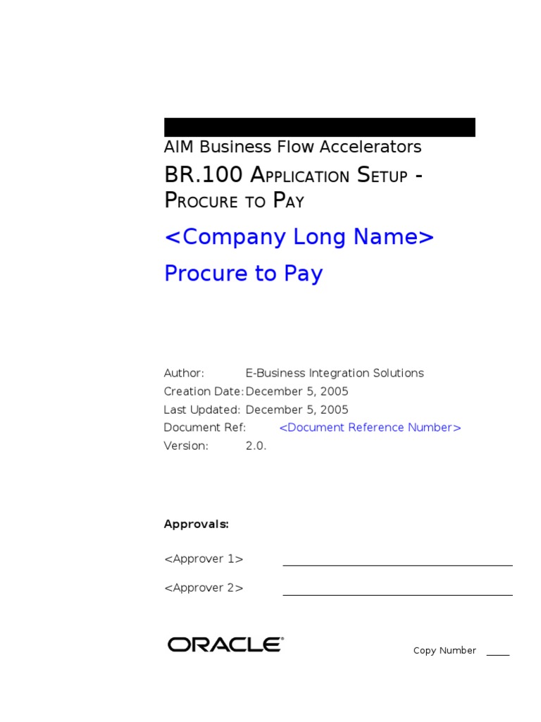 Br100 Application Setup Procure To Pay 0 | PDF