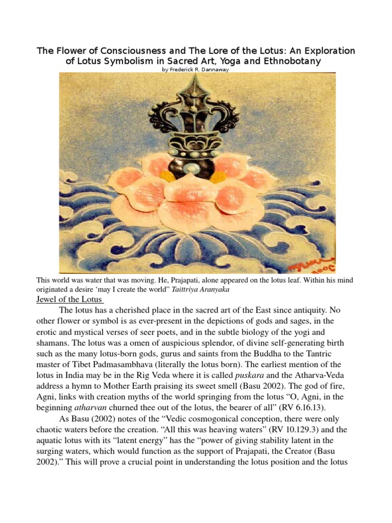 The Flower of Consciousness and The Lore of The Lotus: An Exploration ...