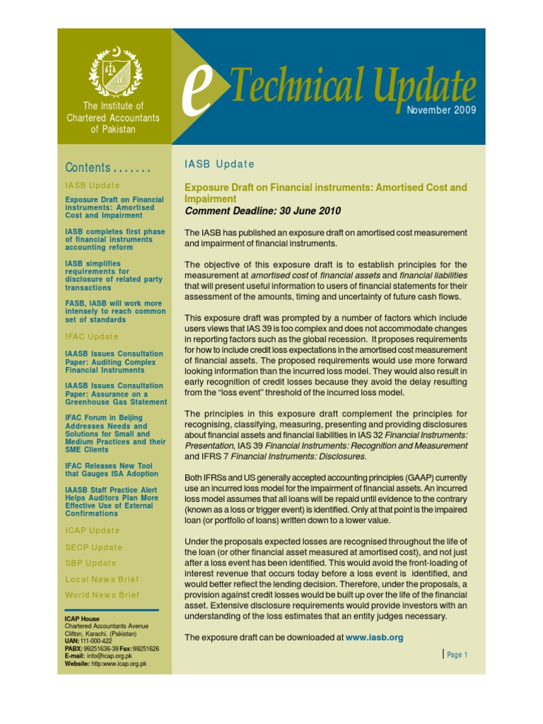 E-Technical Update Nov2009 | PDF | Finance & Money Management