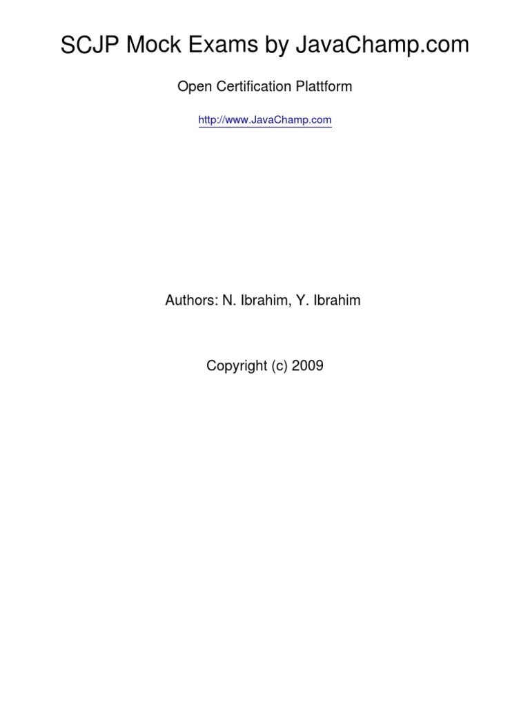 Scjp 16 Pdf Ebook Exam Questions Pdf Class Computer Programming Method Computer