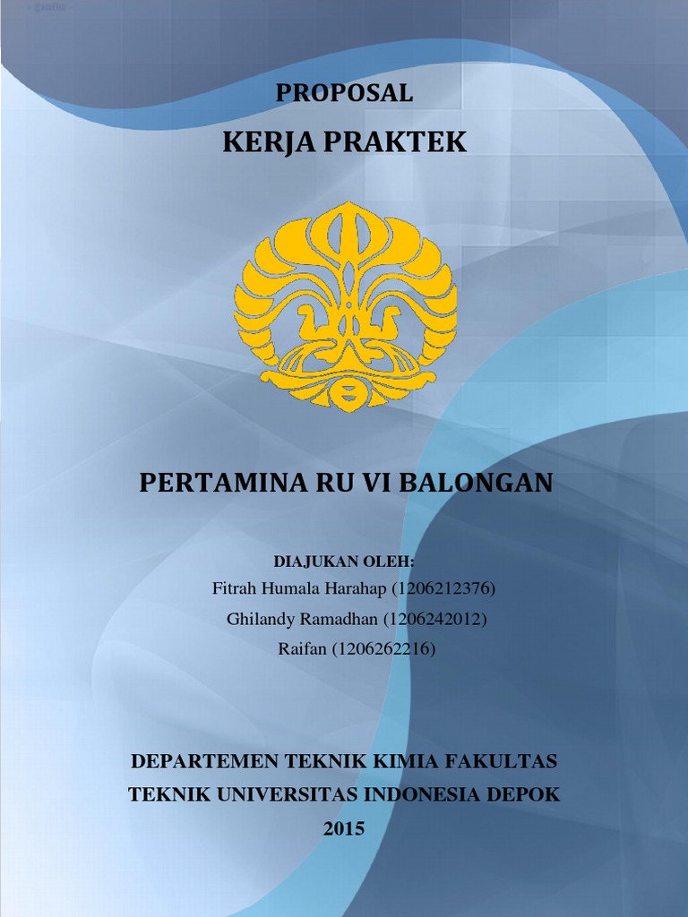 Proposal KP Pertamina Balongan 2015 | PDF