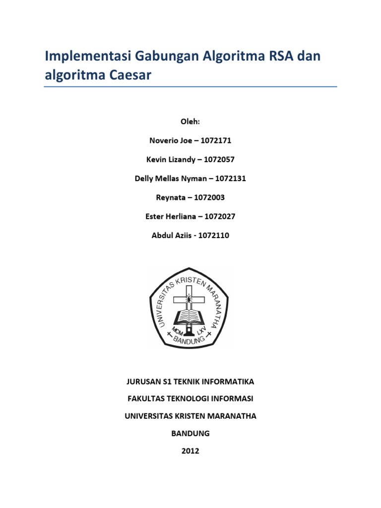 Implementasi Algoritma RSA | PDF