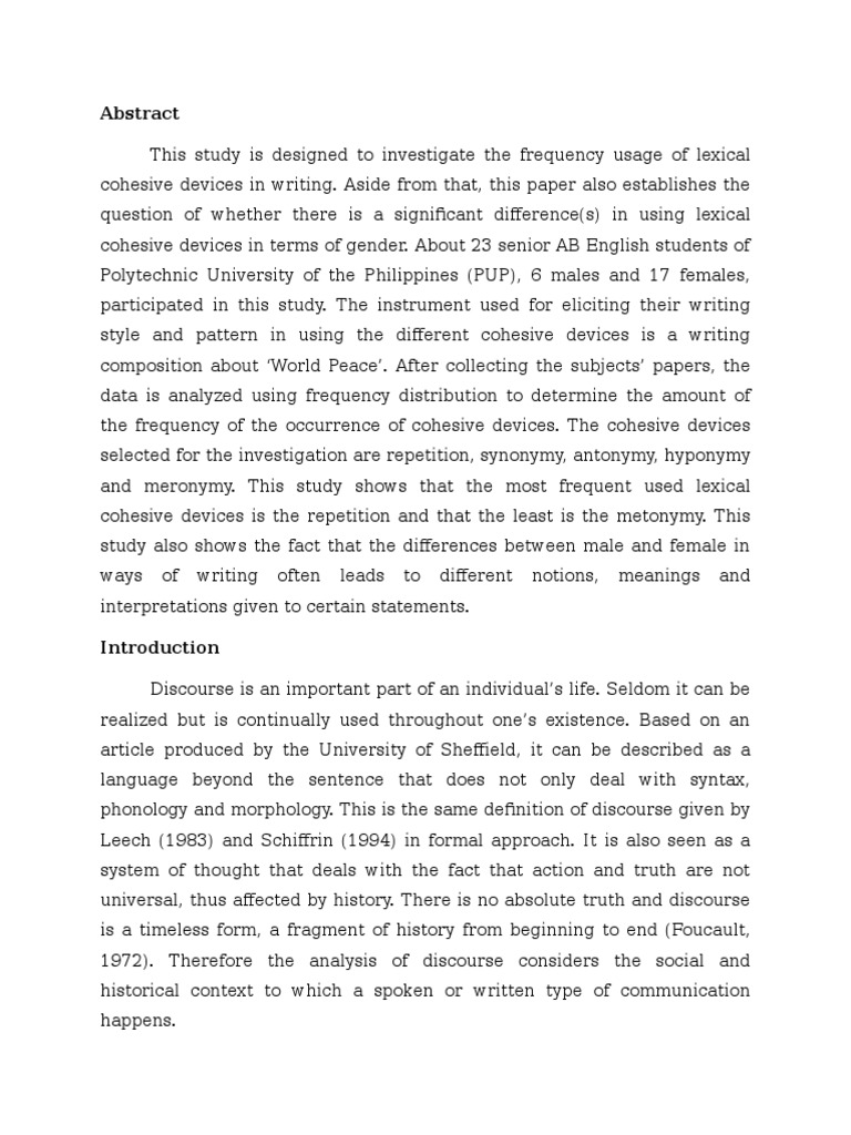 Lexical Cohesive Devices | PDF | Lexical Semantics | English As A ...