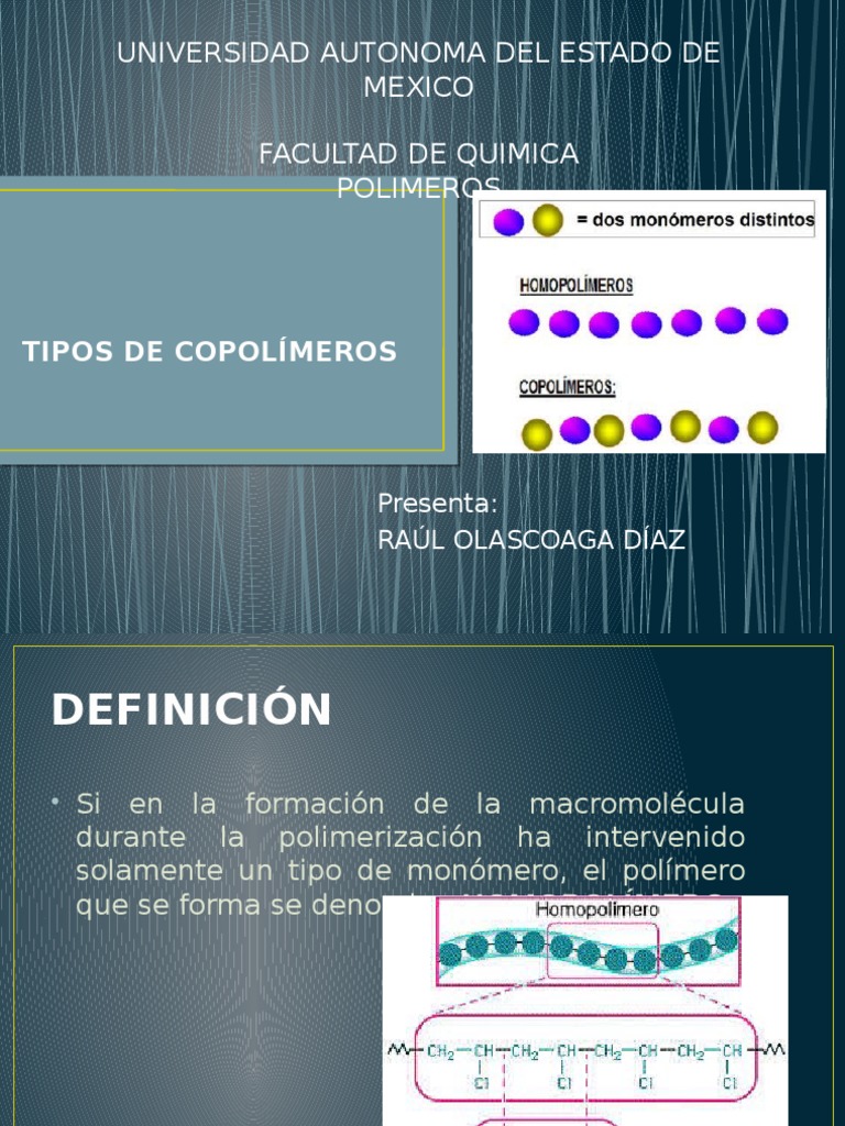 Tipos de Copolimeros | PDF | Sólido amorfo | Polímeros