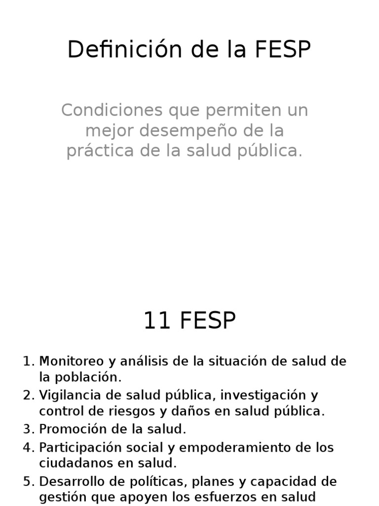 Definición de La FESP | PDF