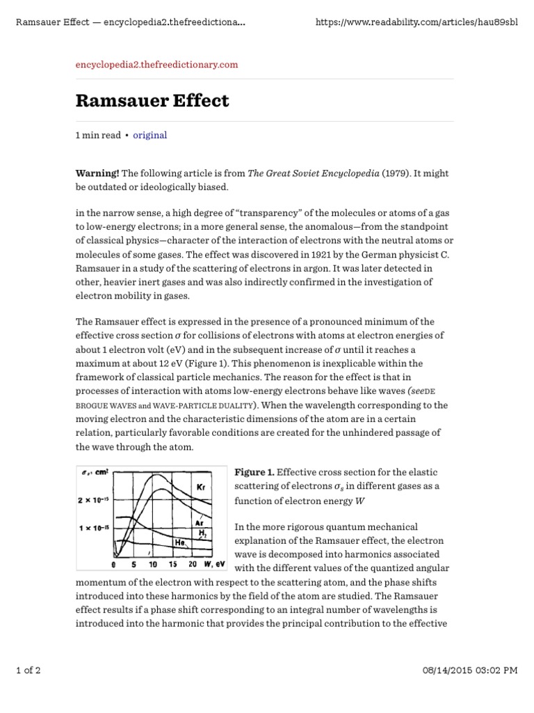 Ramsauer Effect