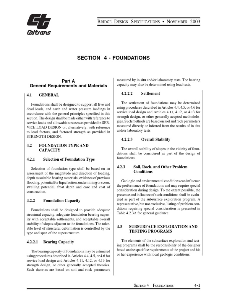 Foundation Design Wayne C Teng Clear Diagram | PDF
