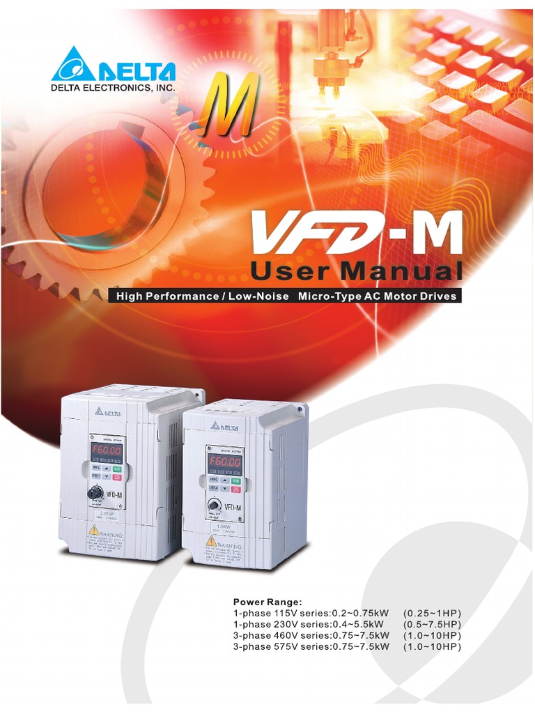 Manual Variador Delta | PDF | Electrical Wiring | Mains Electricity