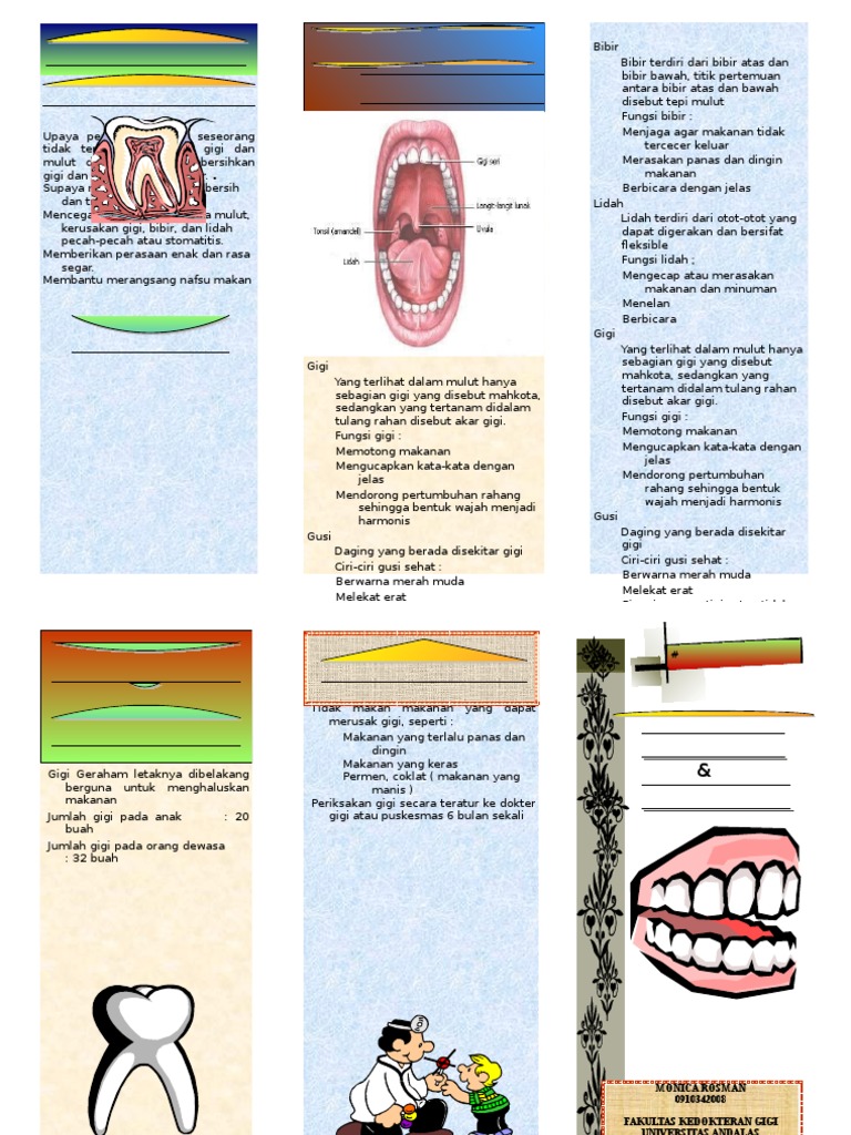 LEaflet Kesehatan Gigi Dan Mulut - Pub | PDF