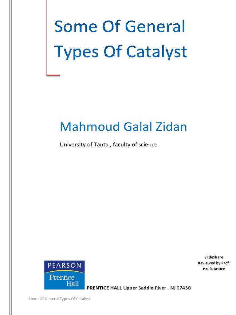 General Types of Catalysis | PDF | Catalysis | Chemical Reactions