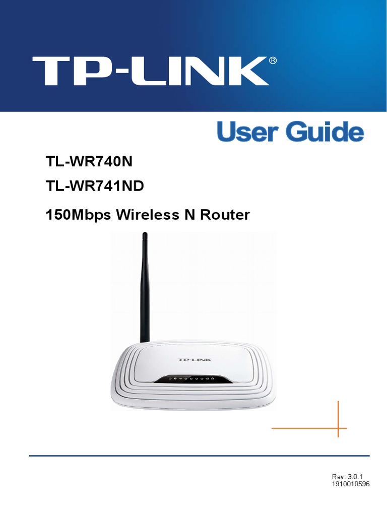 TL-WR740N TL-WR741ND 150Mbps Wireless N Router | PDF