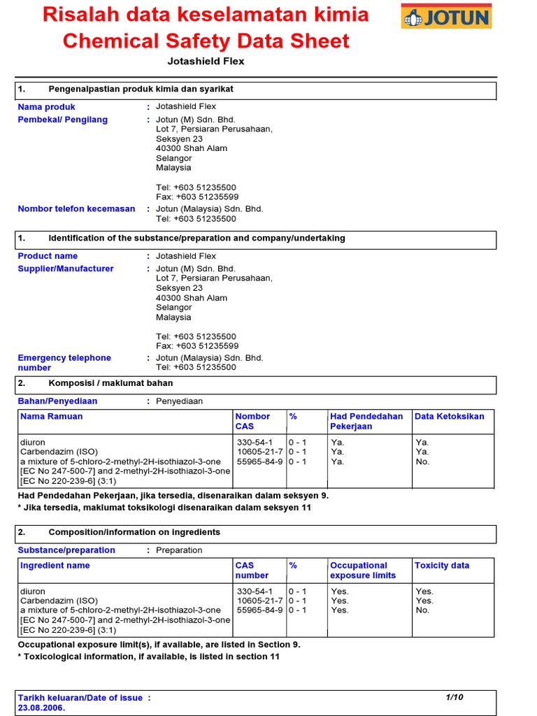 Msds-Cat Jotun PDF | PDF