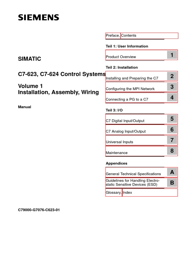 C7-623, C7-624 Control Systems Volume 1 Installation, Assembly, Wiring ...