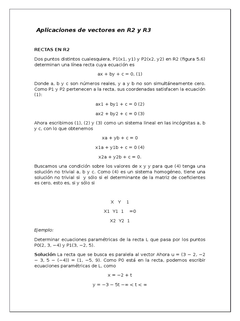 Aplicaciones de Vectores en R2 y R3 | PDF | Espacio vectorial | Vector ...