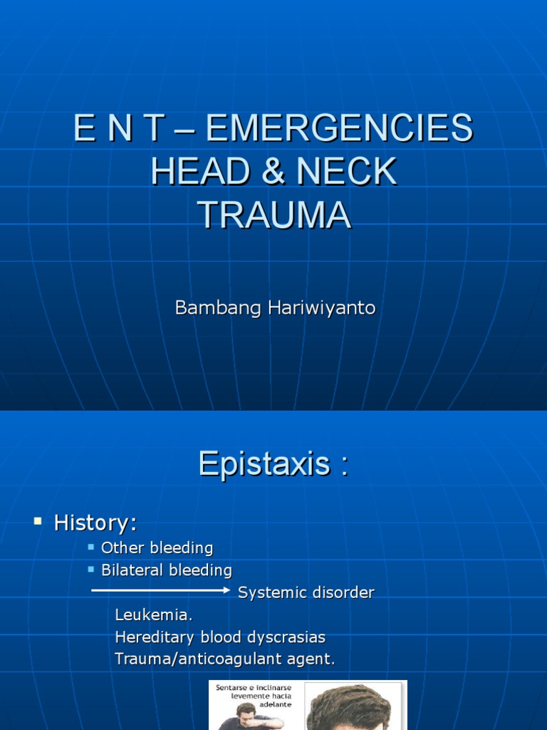 Emergency and Traumatology in ENT | PDF | Larynx | Major Trauma