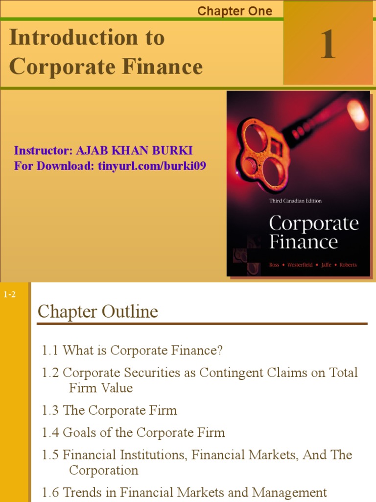Chapter 01 Introduction To Corporate Finance | PDF | Equity (Finance ...