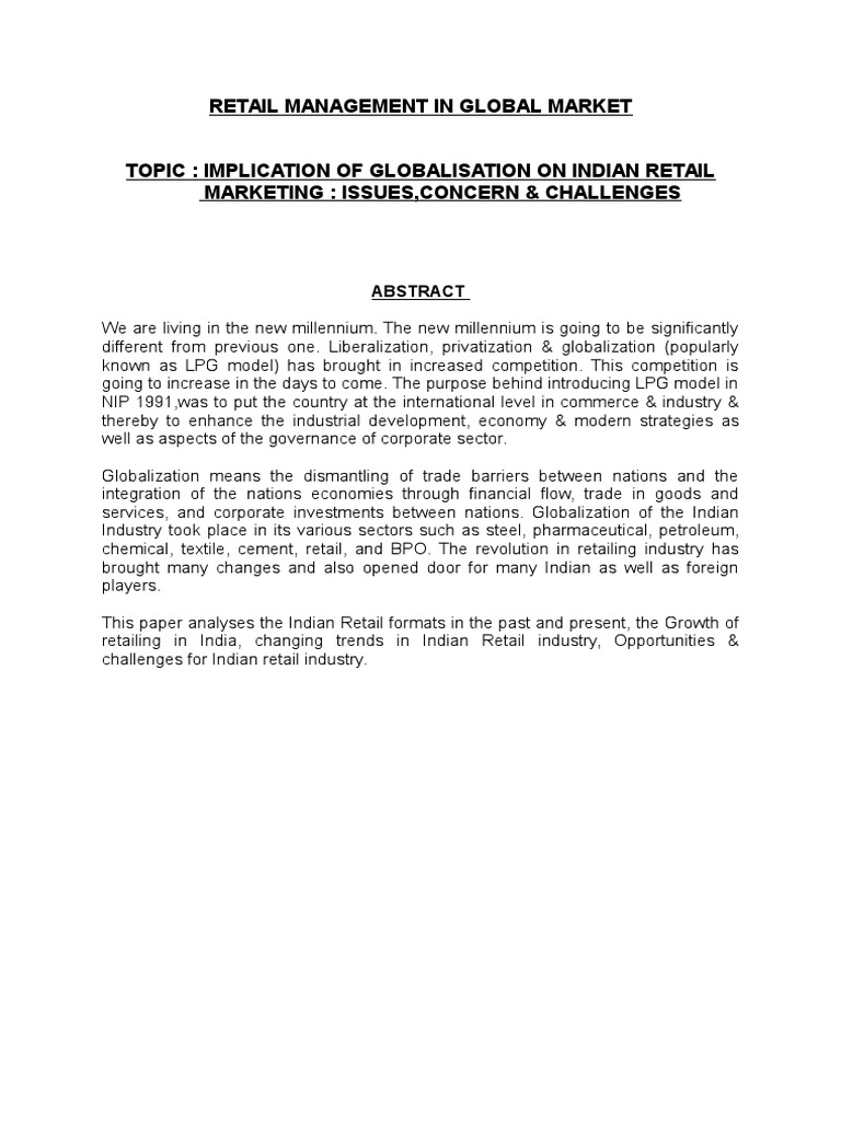 Retail Scenario in India | PDF | Retail | Globalization