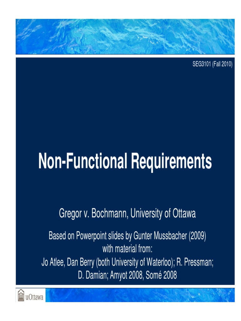 Non Functional Requirements Qualities | PDF | Software Quality ...