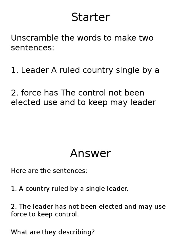 Understanding Dictatorship vs Democracy | PDF