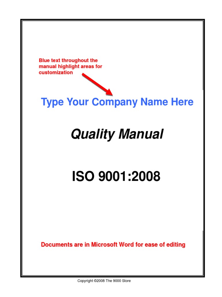 Iso 9001 Manual | Quality Management System | Quality Management