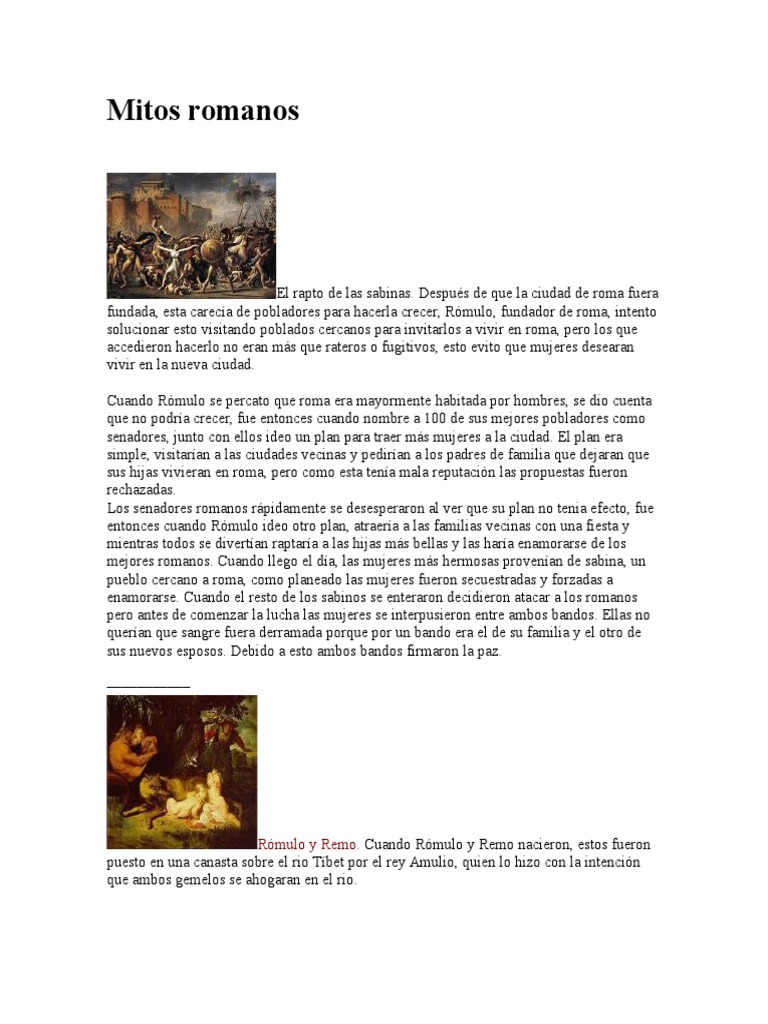 Mitos Romanos | PDF | Romulus y Remus | Prometeo
