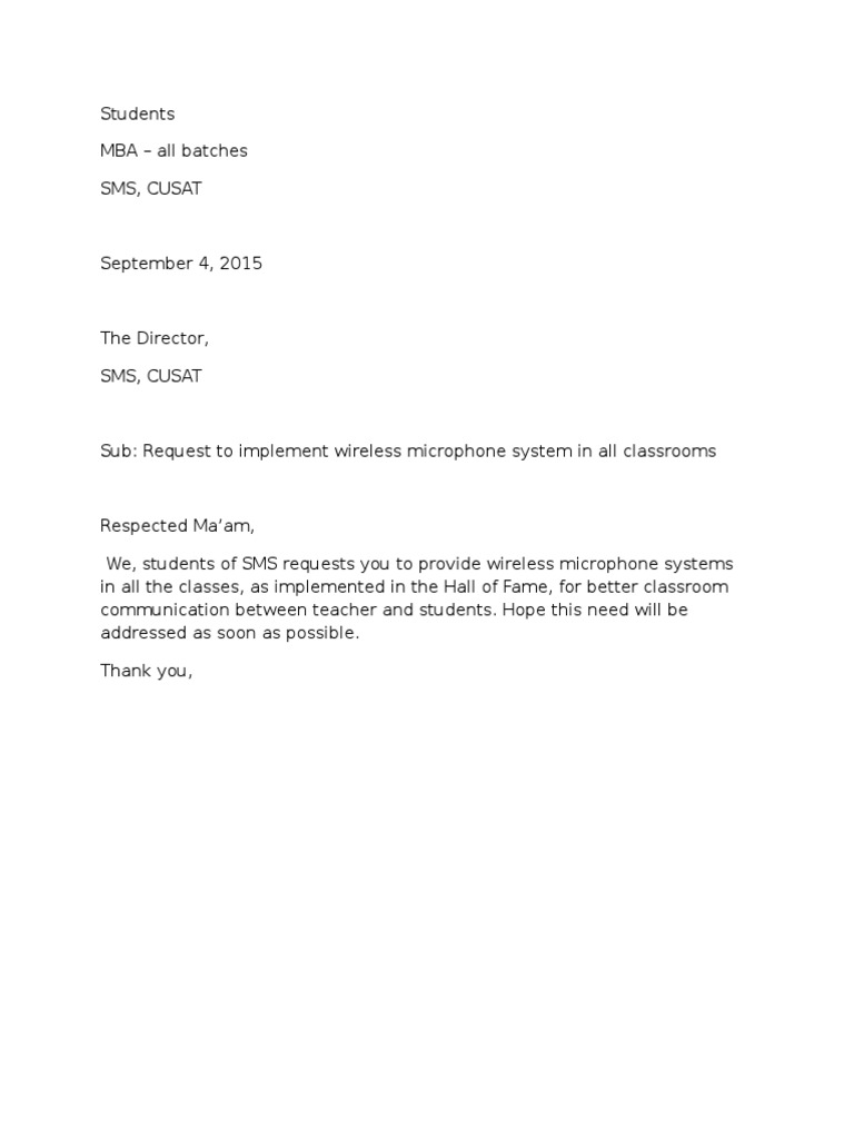 Official Request Letter Template | PDF
