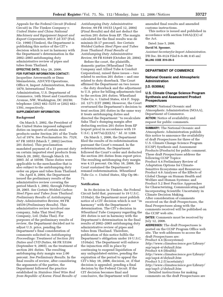 Notice: Grants and Cooperative Agreements Availability, Etc.: U.S ...